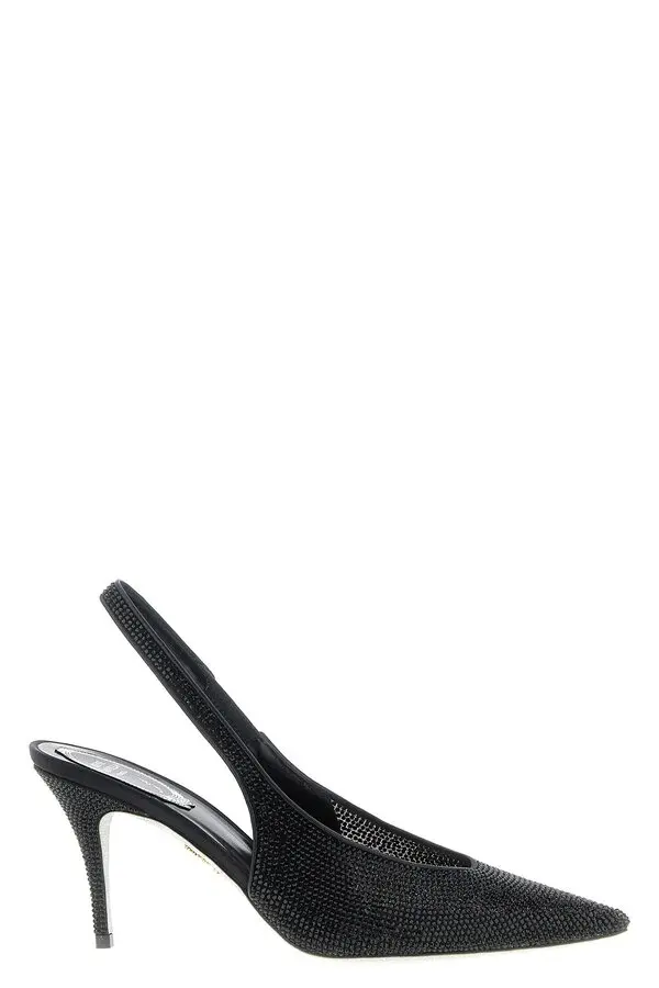Rene Caovilla Jinny Crystal-embellished Slingback Pumps
