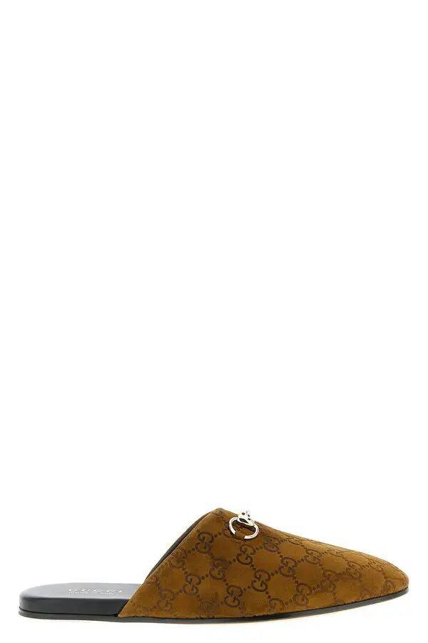 Gucci Sabot Suede Horsebit