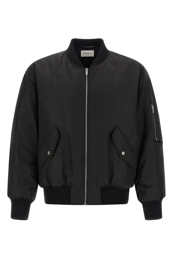 Saint Laurent Serge Bomber Jacket - Black