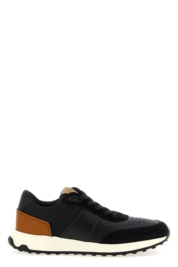 TOD'S Leather And Technical Fabric Sneakers - Black