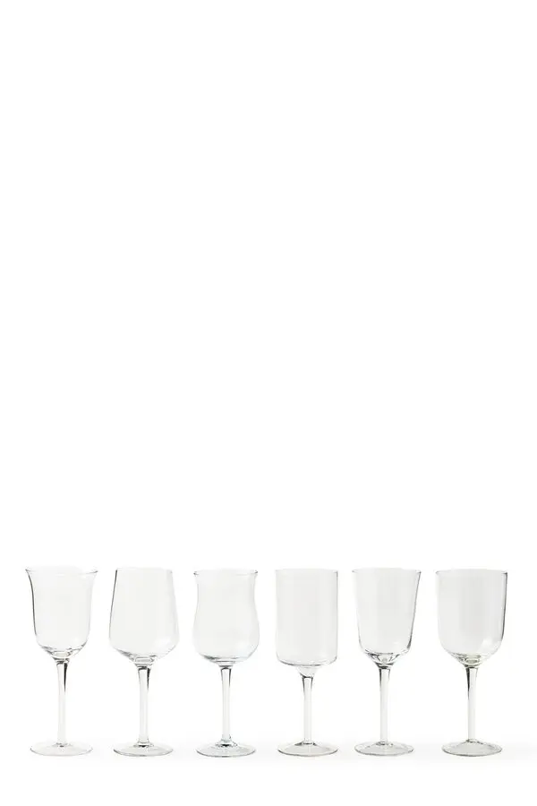 BITOSSI Set 6 Calici Assorted Shapes - Transparent