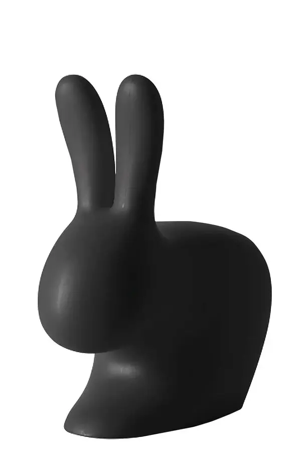 QEEBOO Rabbit Xs' Door Stop - Black