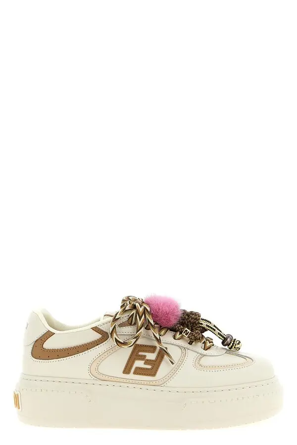 Fendi Match Leather Sneakers - Multi