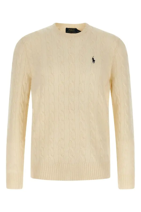 Polo Ralph Lauren Braided Sweater - White