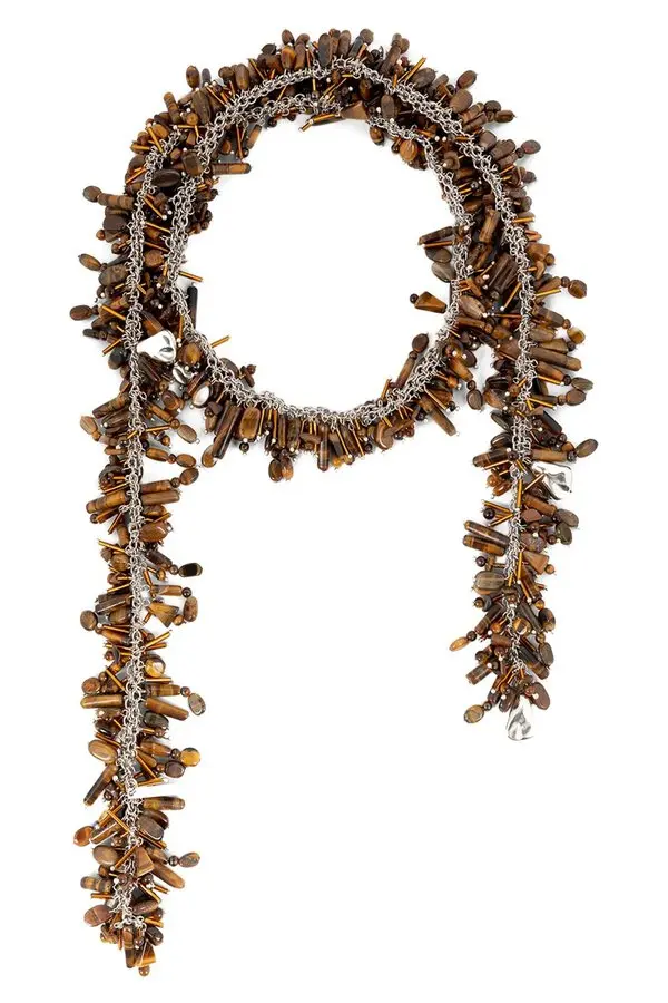 Dries Van Noten Embroidered Scarf' Necklace