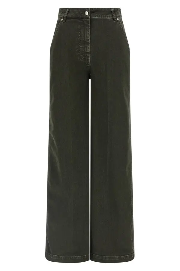 NUDE Wide Leg Cotton Denim Jeans