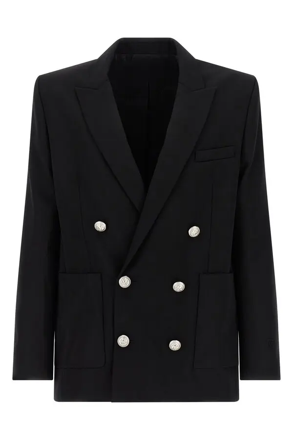 Balmain Grain De Poudre Blazer - Black