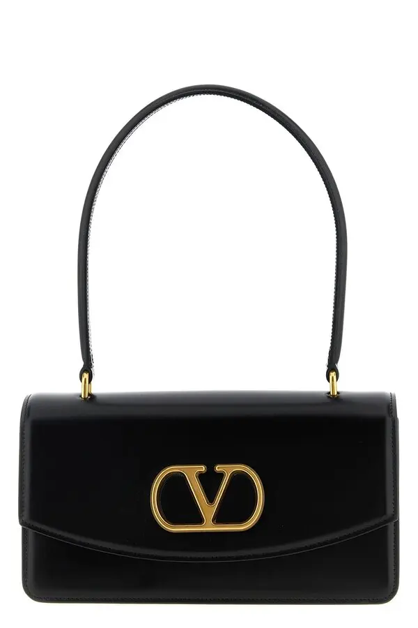 Valentino Garavani Vain Leather Shoulder Bag - Black
