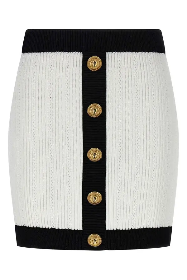 Balmain Two-tone Miniskirt