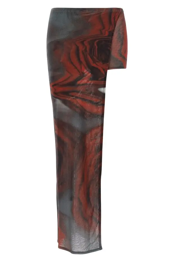 JEAN PAUL GAULTIER The Red Blurry Roses' Skort - Multi