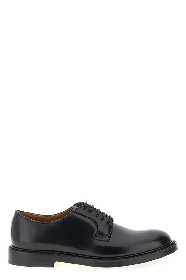 DOUCAL'S 5 Fori Brushed Calfskin Leather Derby Shoes
