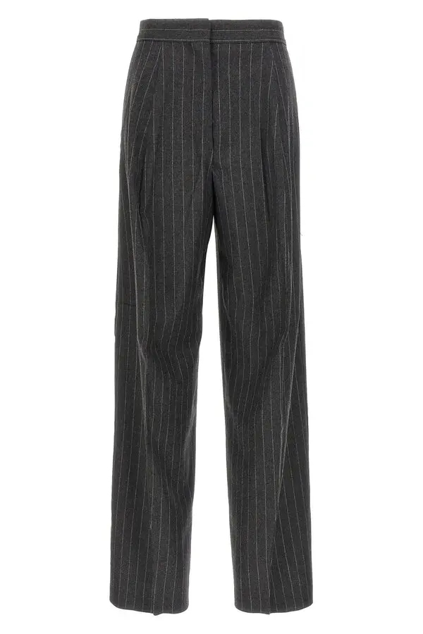 Sportmax Belgio1234 Wool Blend Pinstriped Trousers
