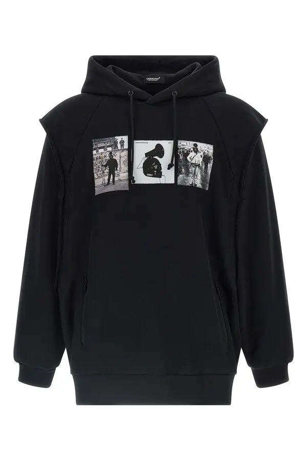 Undercover Gauze Cotton Layered Hoodie