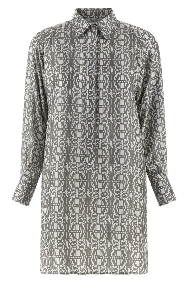 Max Mara Grembo Silk Twill Shirt Dress