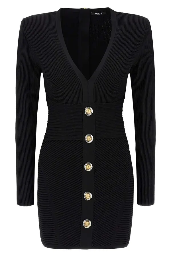 Balmain Stretch Knit Bodycon Dress