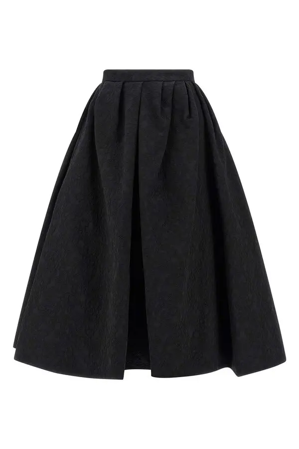 Carolina Herrera Cotton Jacquard Midi Skirt