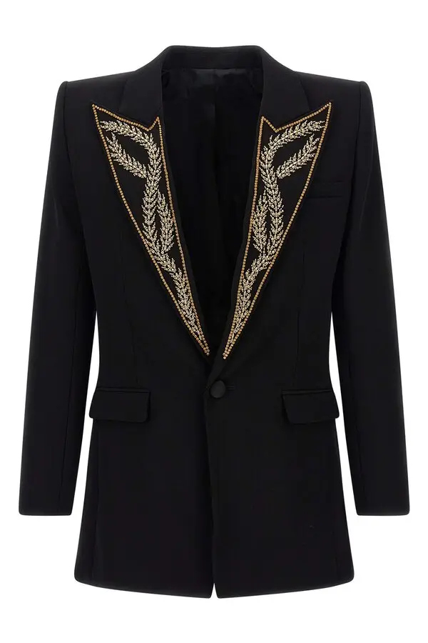 Balmain Leaf Embroidery Blazer