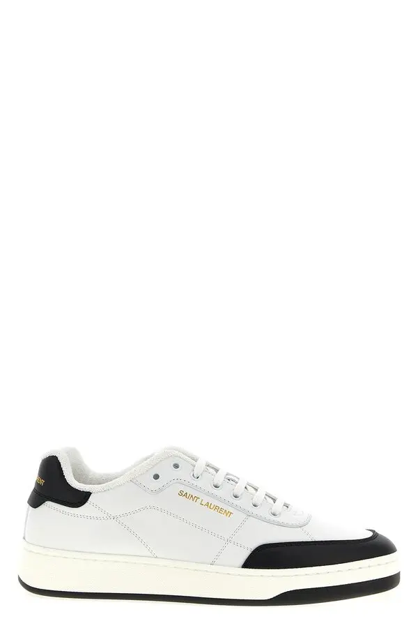 Saint Laurent Sl/61 Leather Sneakers - White/black