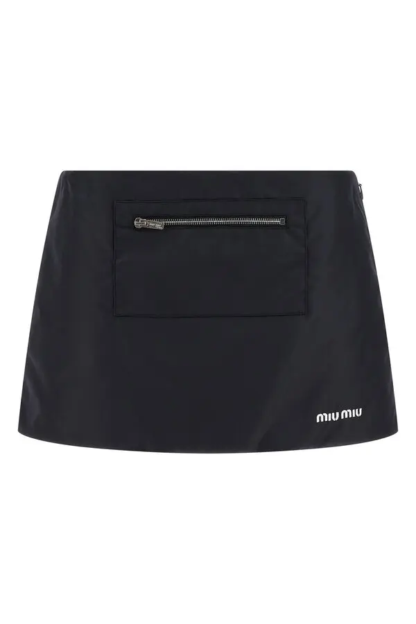 Miu Miu Padded Nylon Mini Skirt