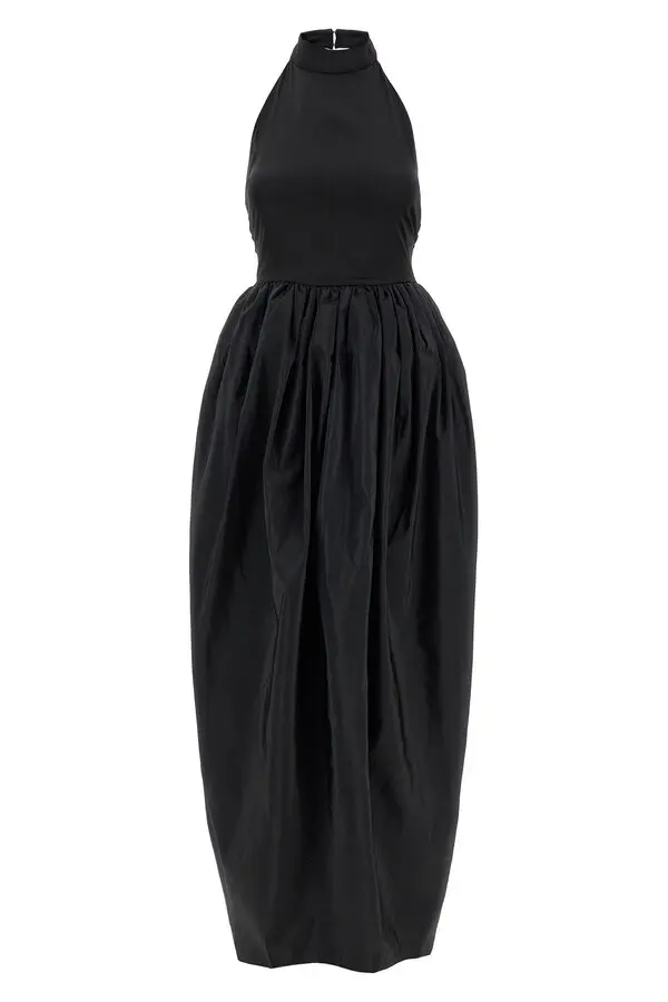 ROTATE BY BIRGER CHRISTENSEN Satin Taffeta Maxi Dress - Black