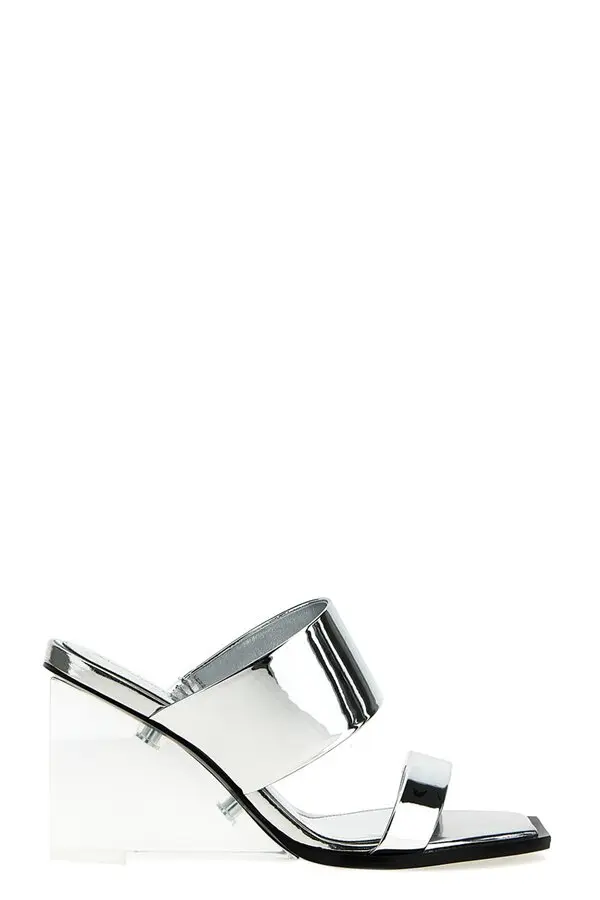 Alexander McQueen Mirror' Sandals - Silver