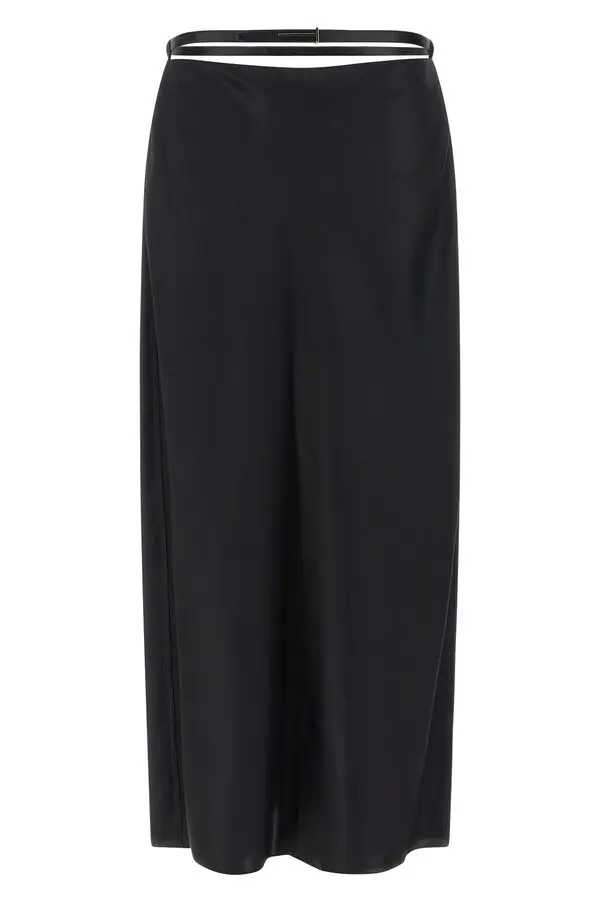 TOM FORD Silk Midi Skirt With Belt