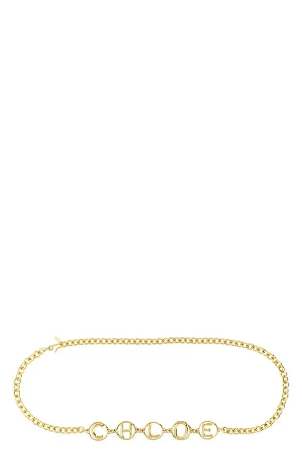 Chloé Script Jewel Belt - Gold