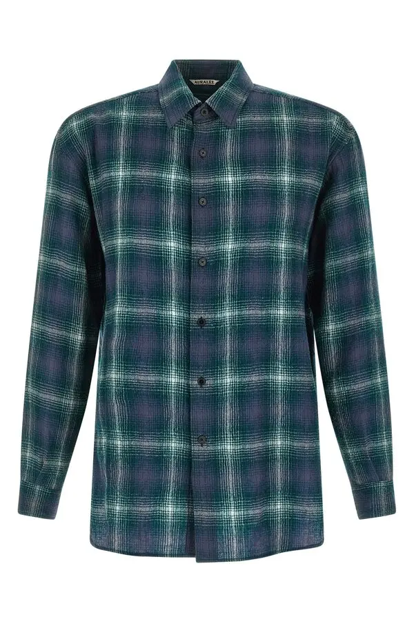 Auralee Airy Wool Check' Shirt