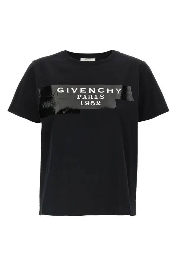 Givenchy Tape Detail Cotton T-shirt - Black