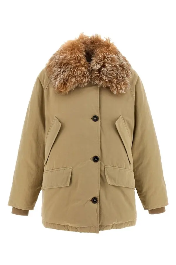 Prada Fur Collar Cotton Jacket