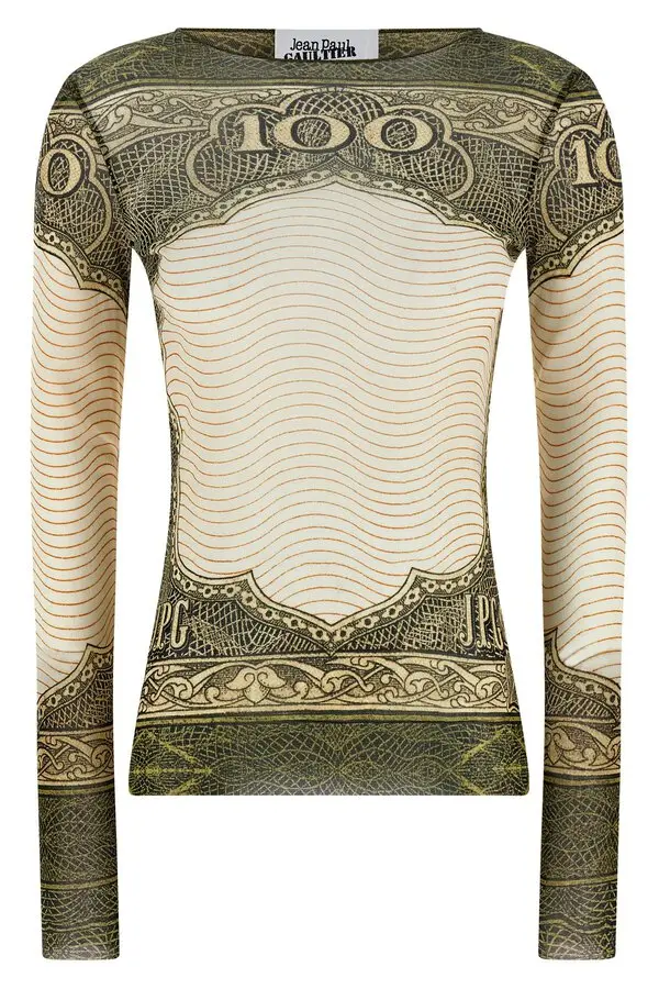 JEAN PAUL GAULTIER The Green Cartouche Top - Multi