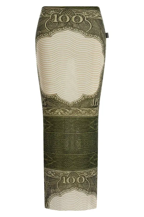 JEAN PAUL GAULTIER Re-edition The Green Cartouche Skirt - Multi