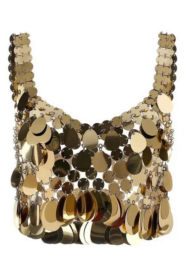 Rabanne Metallic Crop Top