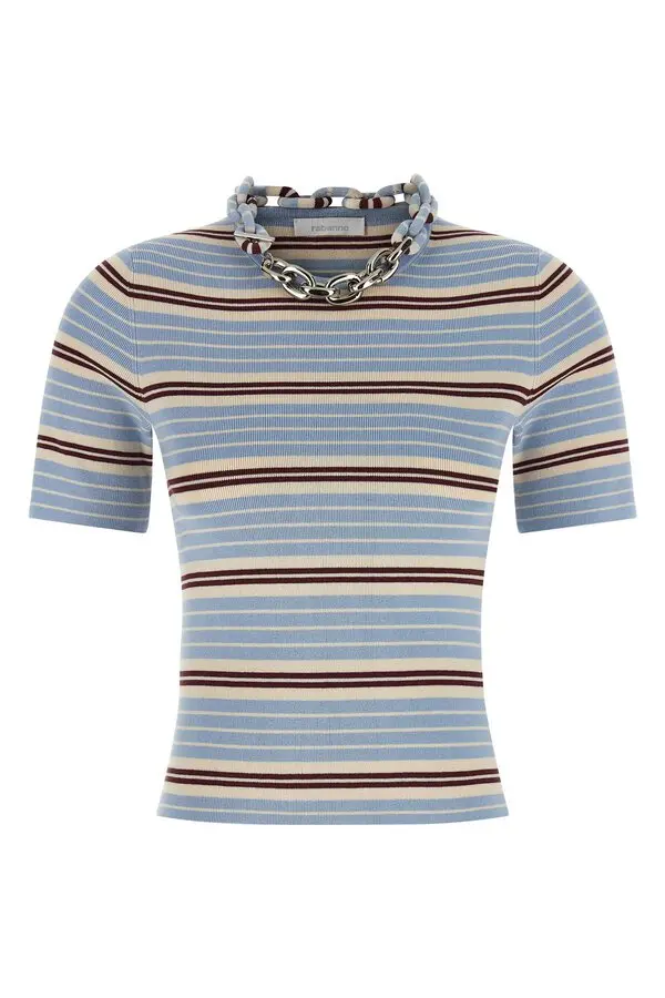 Rabanne Striped Crewneck T-shirt
