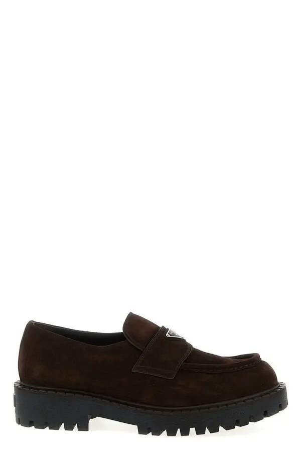 Prada Suede Loafers - Brown