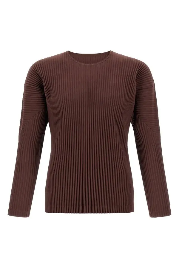 Issey Miyake Color Pleats' T-shirt - Brown