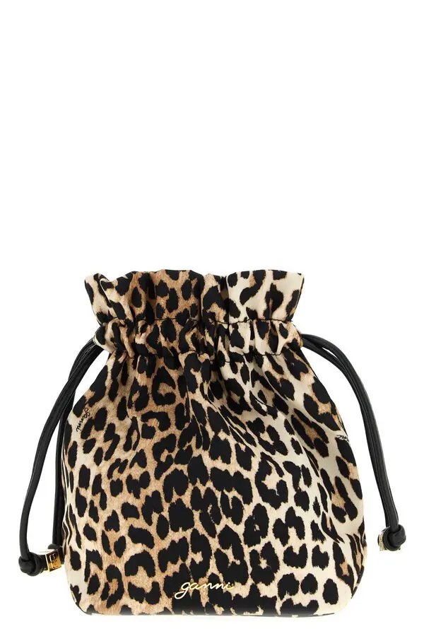 GANNI Animal Print Pouch