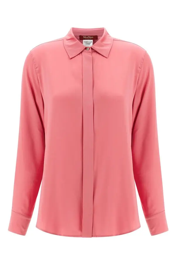 Max Mara Xero Silk Satin Shirt - Pink