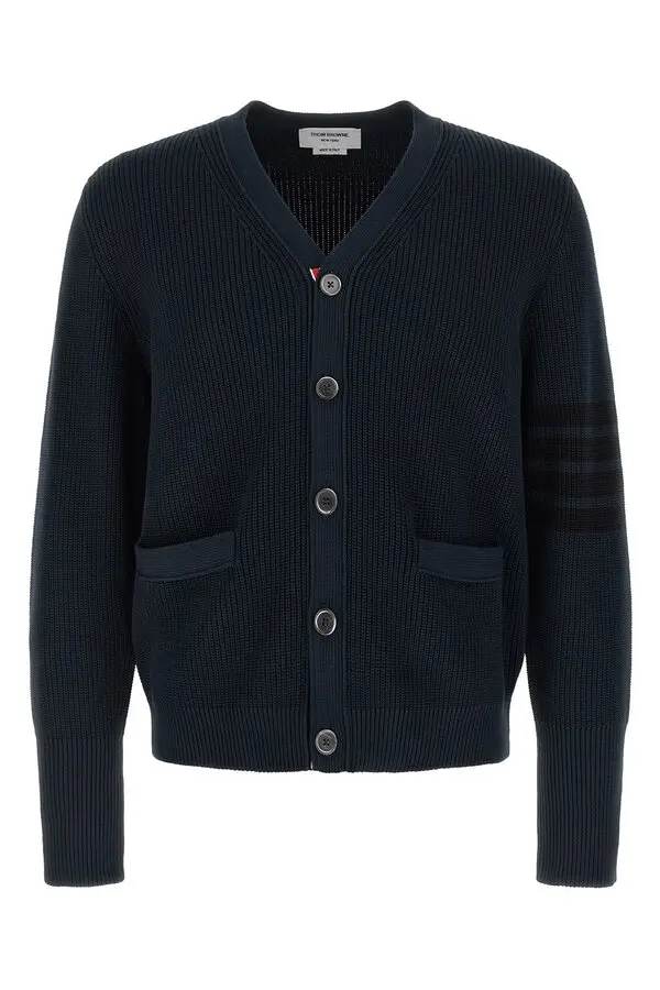 Thom Browne Garment Dye' Cardigan - Blue