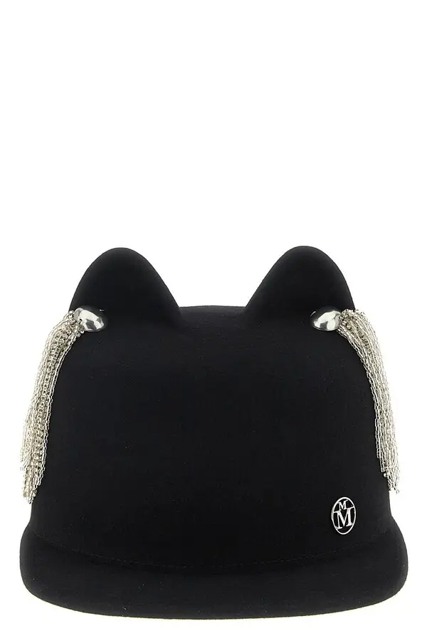MAISON MICHEL Jamie Felt Hat With Crystals