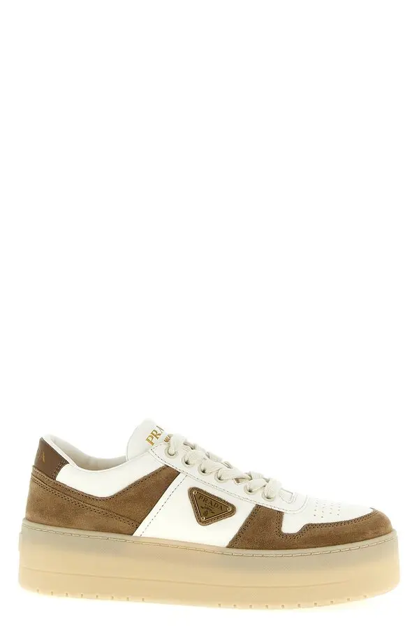 Prada Downtown Bold Sneakers - Beige