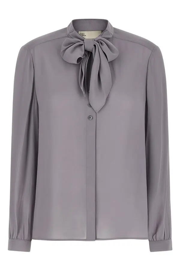 Tory Burch Georgette Bow Blouse