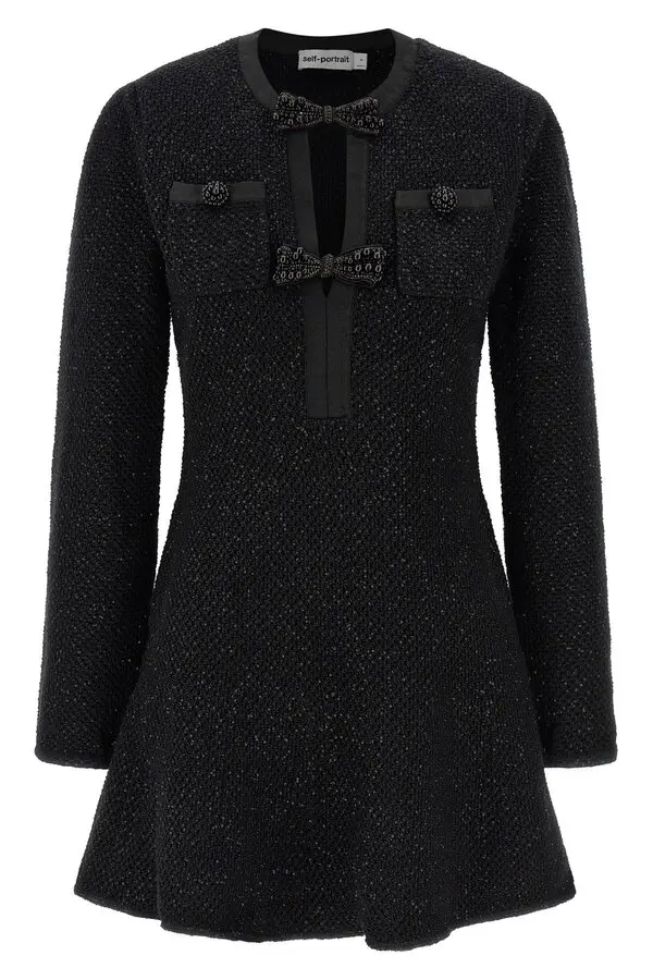 SELF-PORTRAIT Sequin Knit Mini Dress