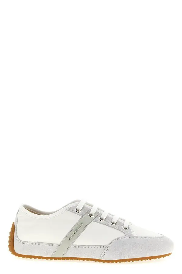 Givenchy Slim Suede And Nylon Sneakers - White