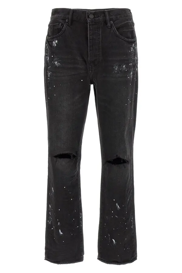 PURPLE BRAND P011 Knee Slit Paint' Jeans