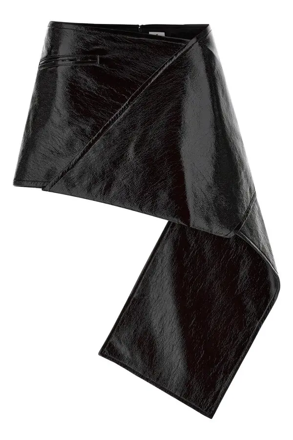 COURREGES Fold Vinyl Mini' Skirt - Black