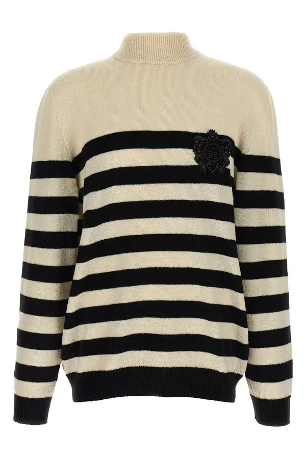 Balmain Marinière Striped Wool And Cashmere Sweater