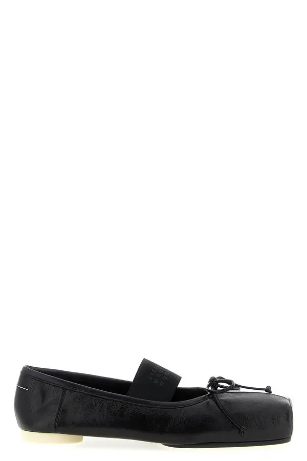 MAISON MARGIELA Crinkle Effect Leather Ballet Flats