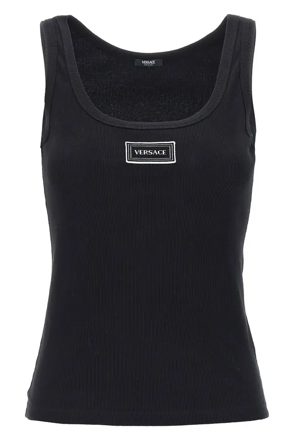Versace 90s Vintage Logo Tank Top