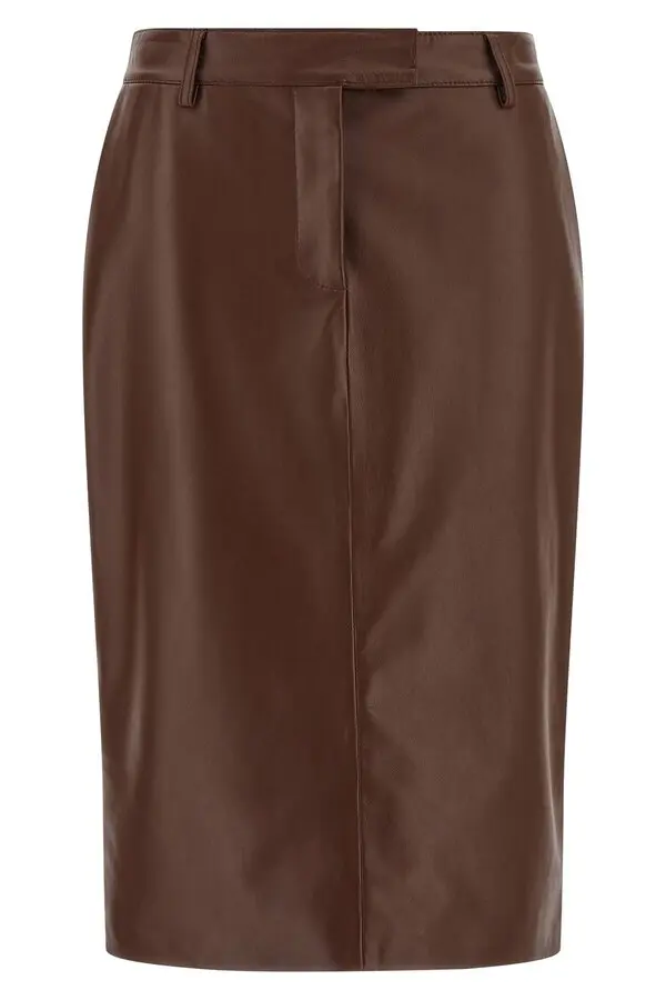 Giuseppe Di Morabito Leather Midi Skirt